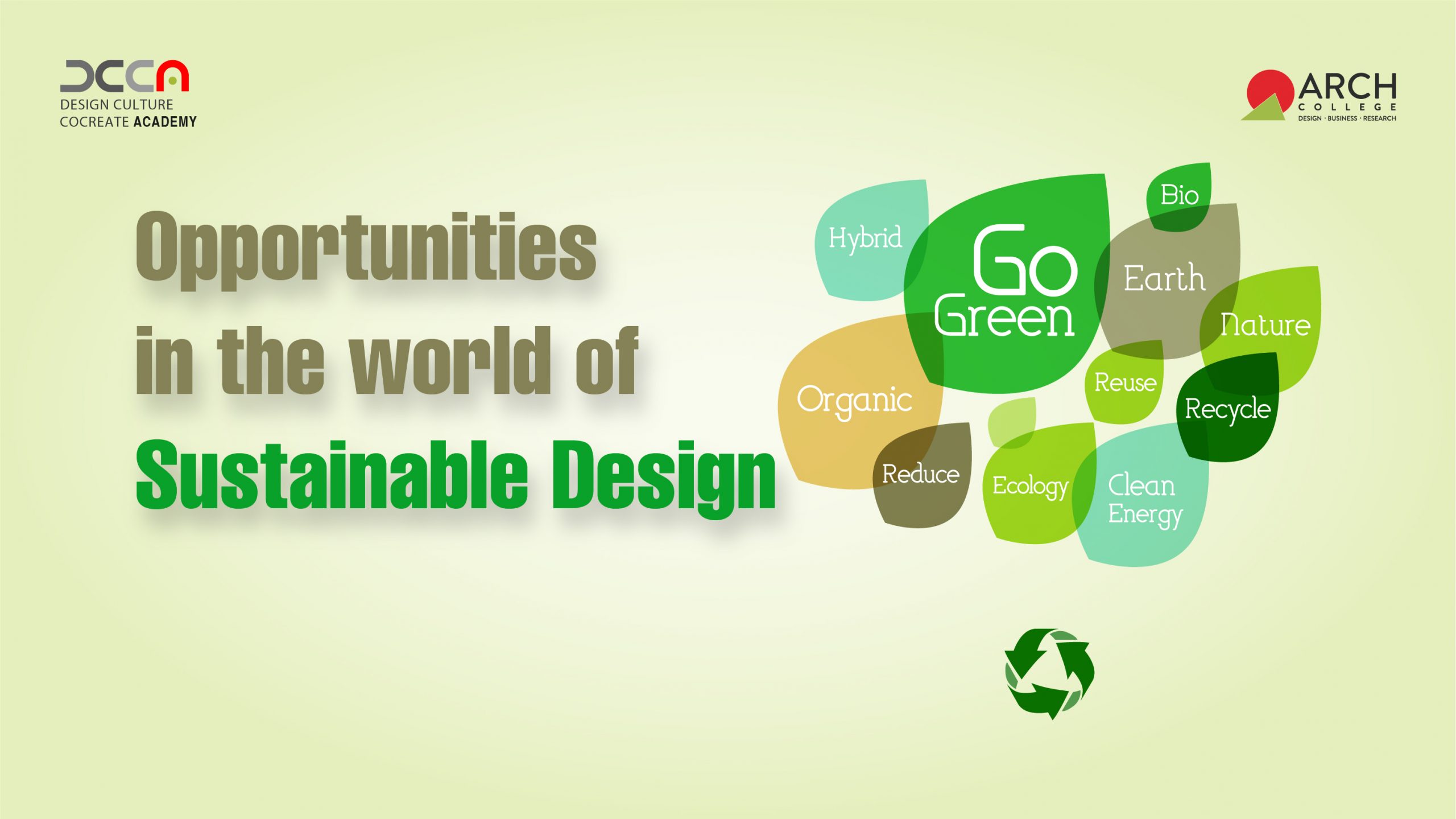 Opportunities in the world of Sustainable Design - Arch College of ...